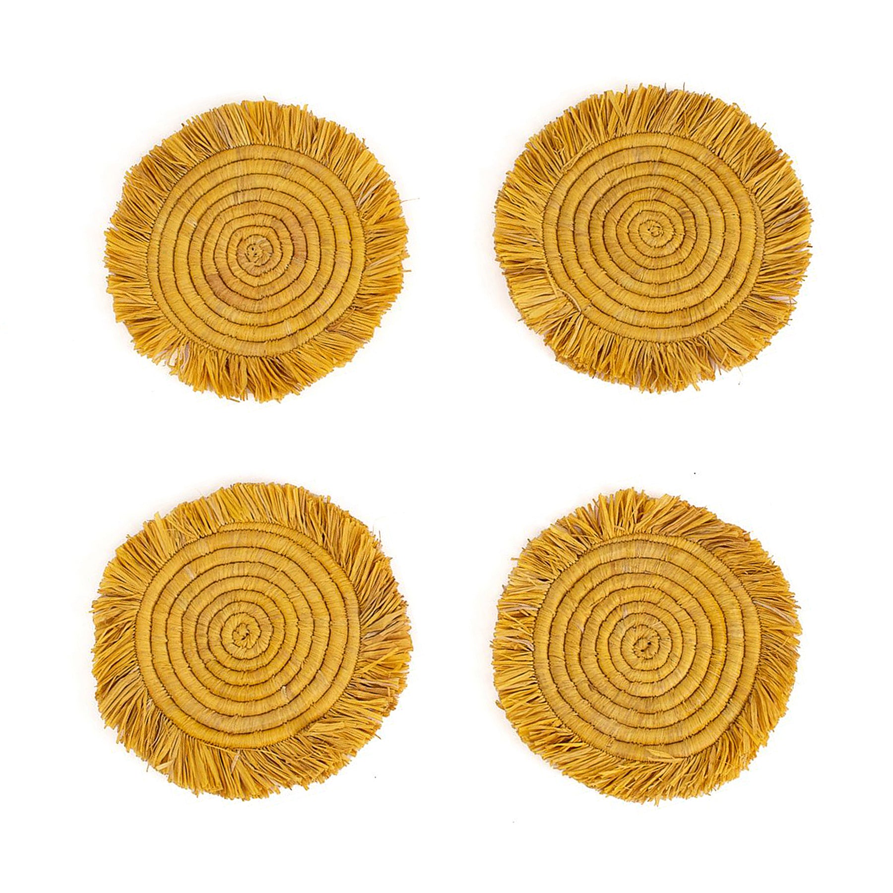 Nostalgia Fringed Coasters - Sunset, Set of 4 – Kazi Goods - Wholesale
